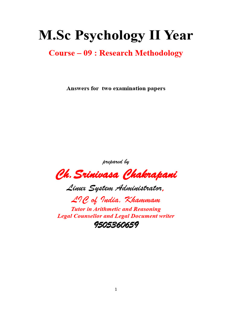 Research Methodology | PDF | Hypothesis | Methodology