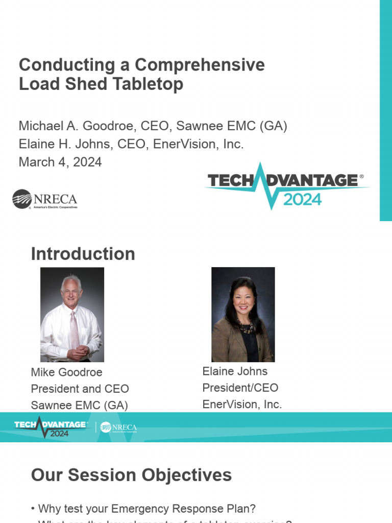 TechAdvantage 2024 Load Shed Presentation | PDF | Supply Chain ...