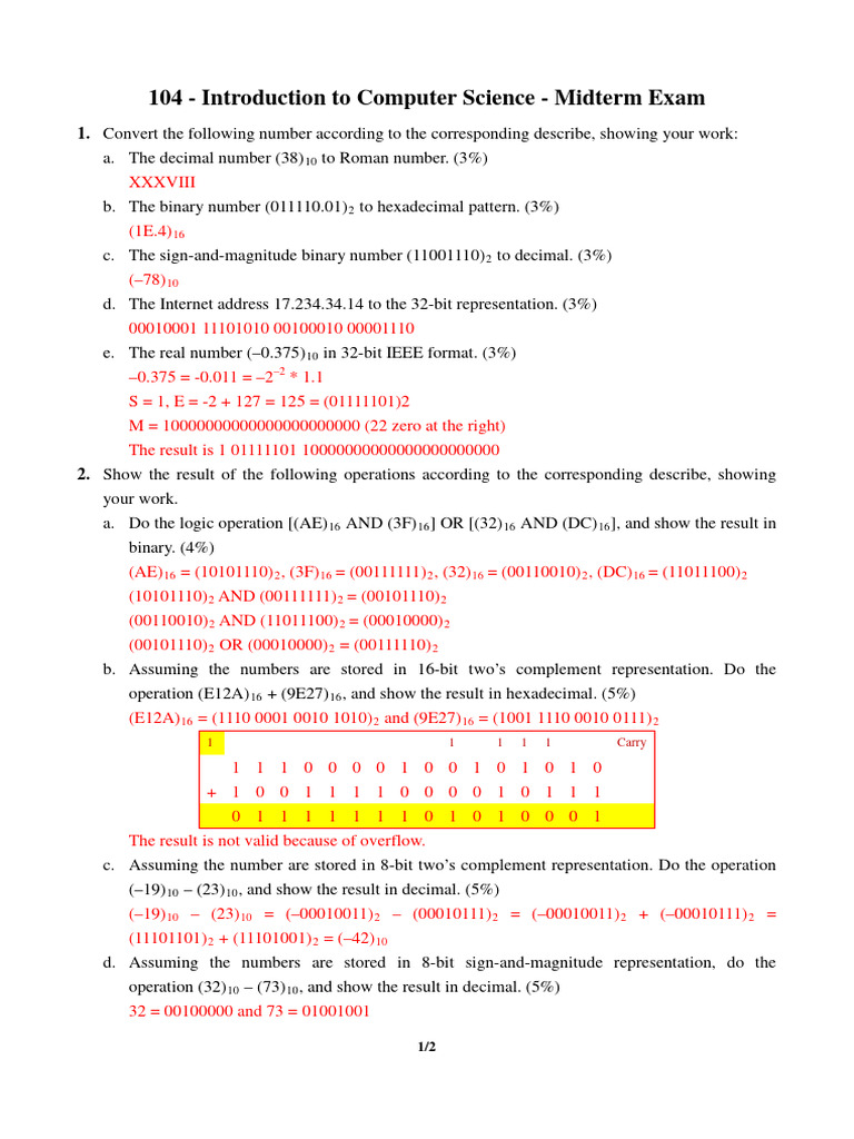104 midterm_solutions | PDF | Internet Protocols | Internet Protocol Suite