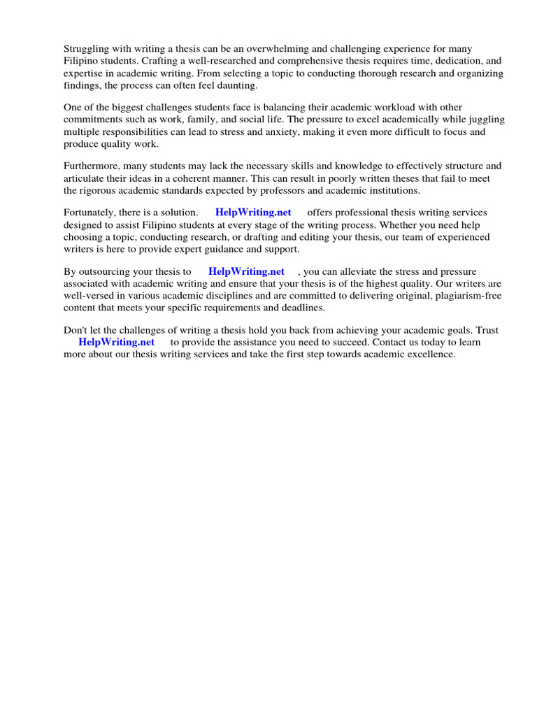 Filipino Thesis Halimbawa | PDF | Tagalog Language | Thesis