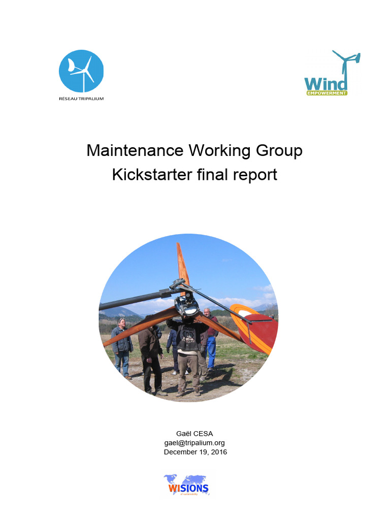Maintenance WG Kickstarter Final Report | PDF | Reliability Engineering | Questionnaire