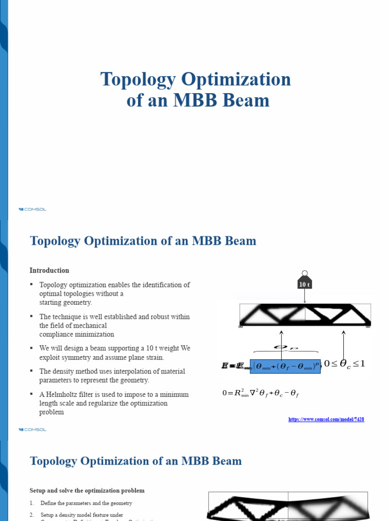 Topology Optimization of An MBB Beam | PDF | Mathematical Optimization | Physical Sciences