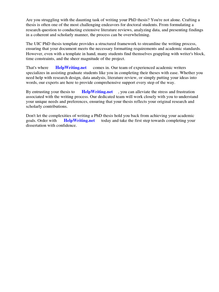 Uic PHD Thesis Template | PDF