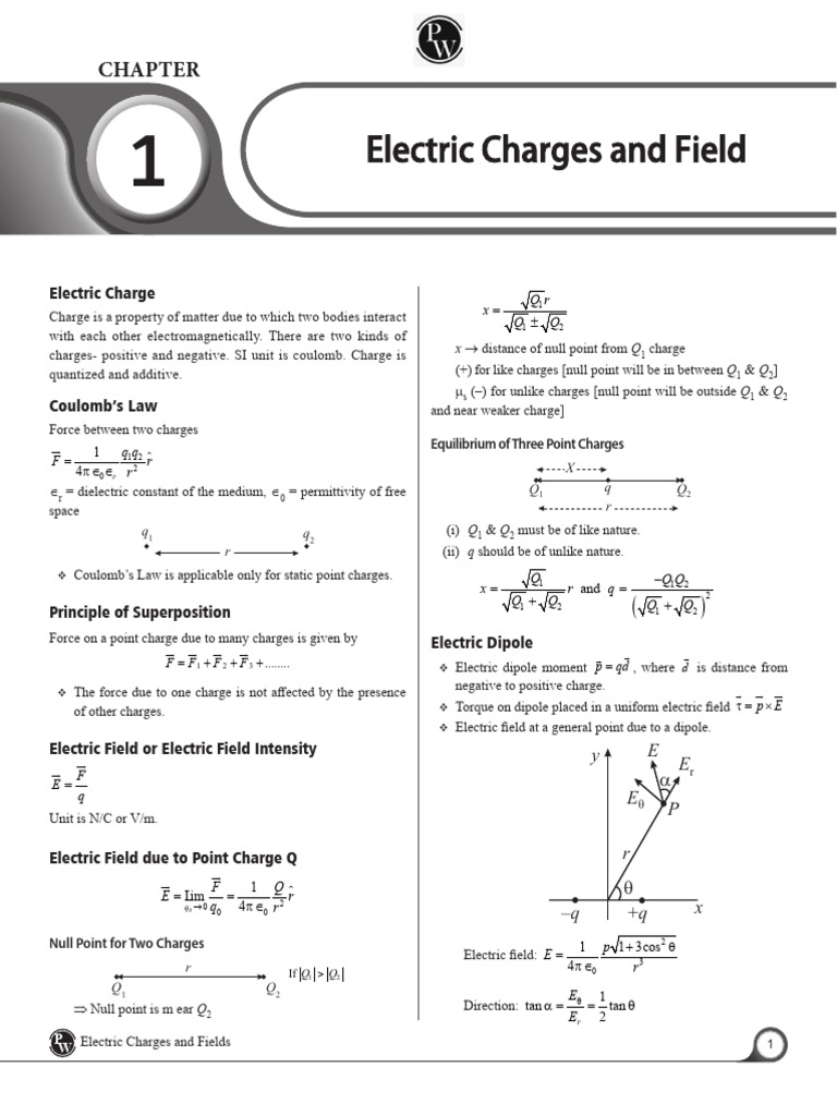 Electric Charges and Field | PDF | Electric Charge | Electric Field