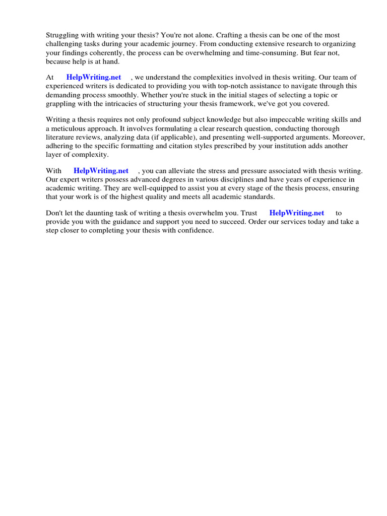 Thesis Framework Demo Pdf