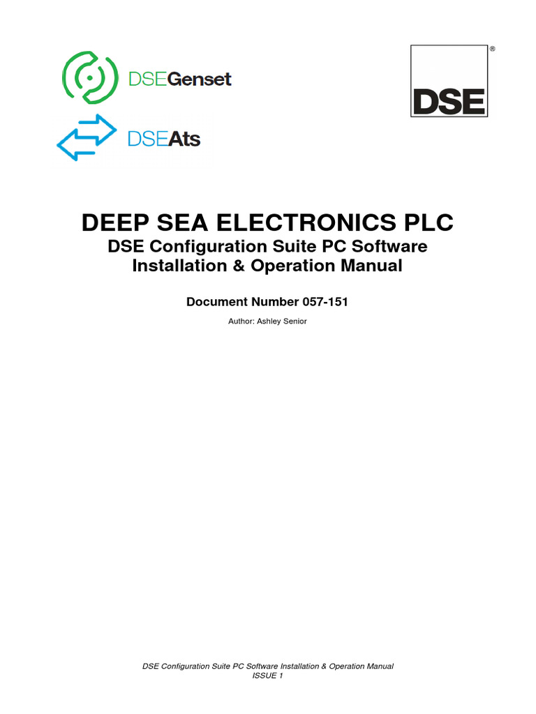 Dse Configuration Suite Pc Software Installation Operation Manual Pdf