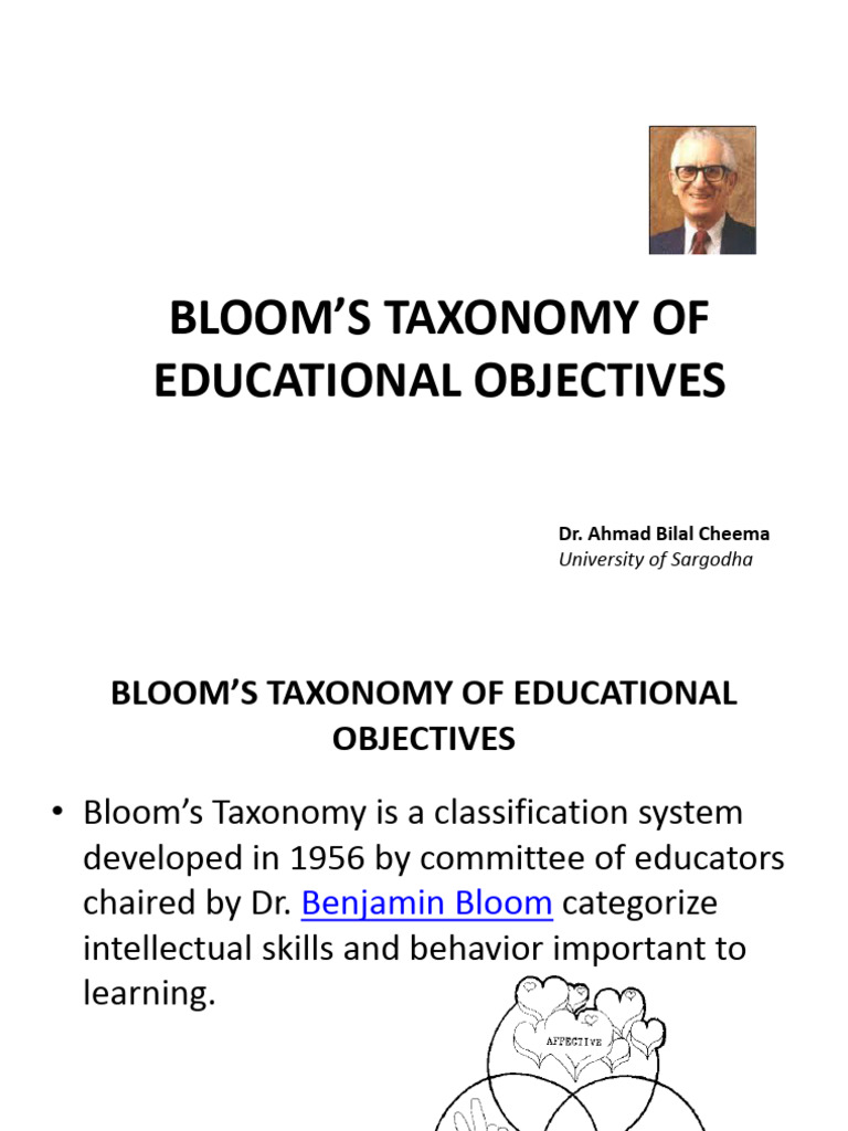 Blooms Taxonomy of Educational Objectives | PDF | Cognition | Psychology