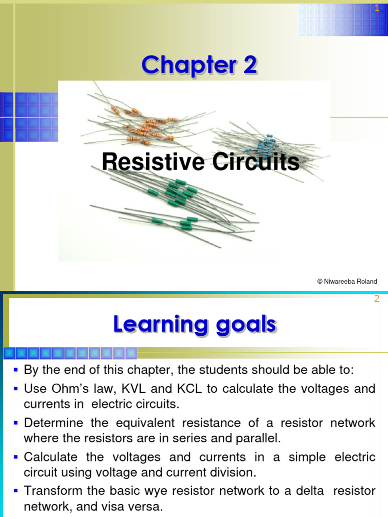 Chapter 2-Resistive Circuits | PDF | Electrical Network | Resistor