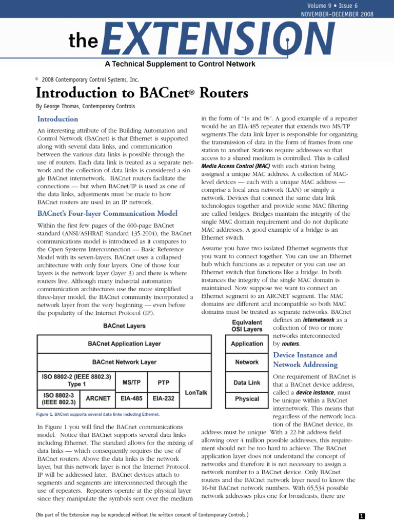 Introduction To BACnet Routers | PDF | Computer Network | Internet Protocols