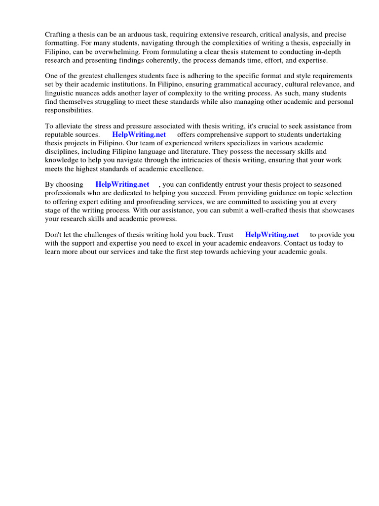 Thesis Sample Format Filipino | PDF | Tagalog Language | Thesis