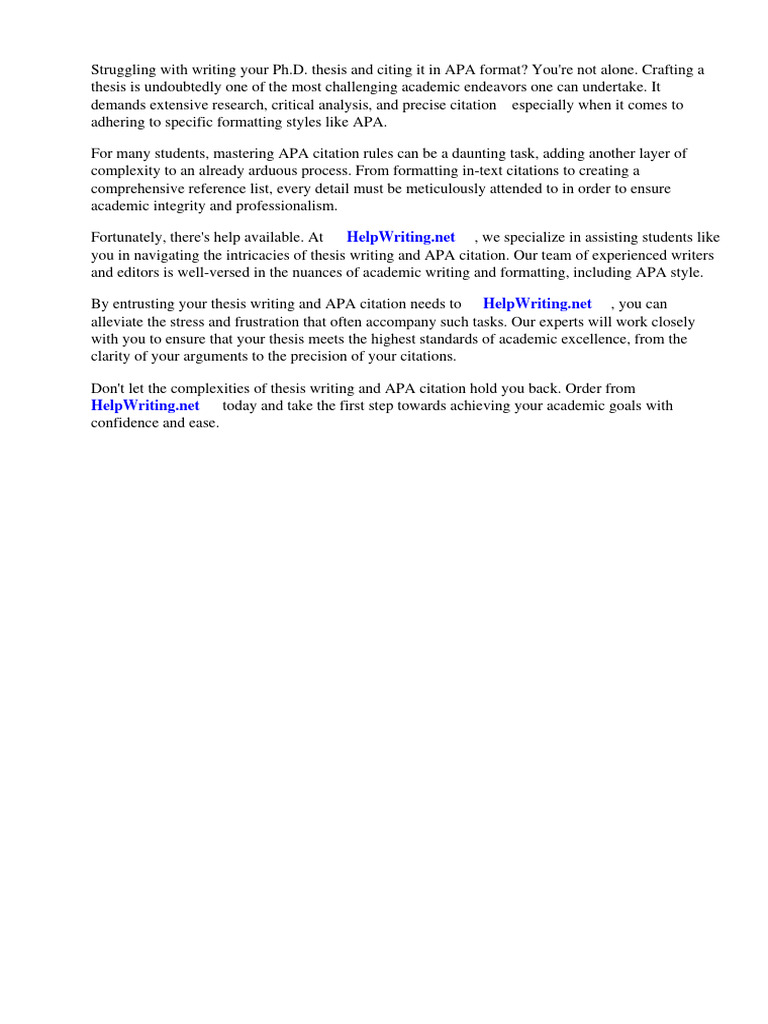 PHD Thesis Citation Apa | PDF