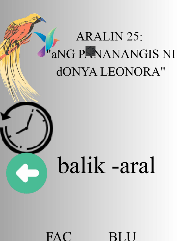 Aralin 25: "Ang Pananangis Ni Donya Leonora" | PDF