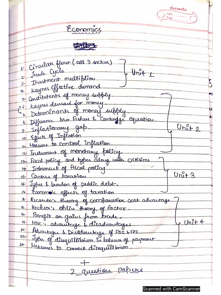 Economics Notes | PDF