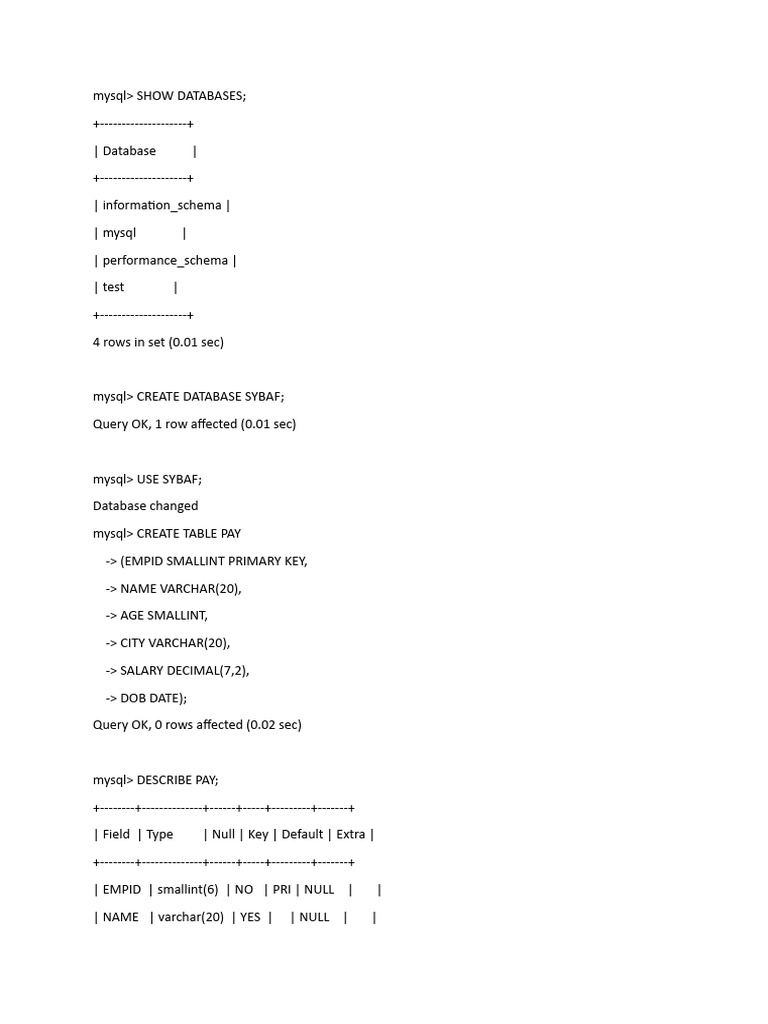 Database (Mysql) | PDF | Computing | Information Technology Management