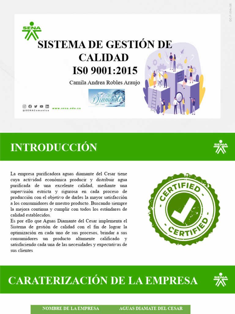 Presentacion de Calidad | PDF | Calidad (comercial) | Sistema de manejo de calidad