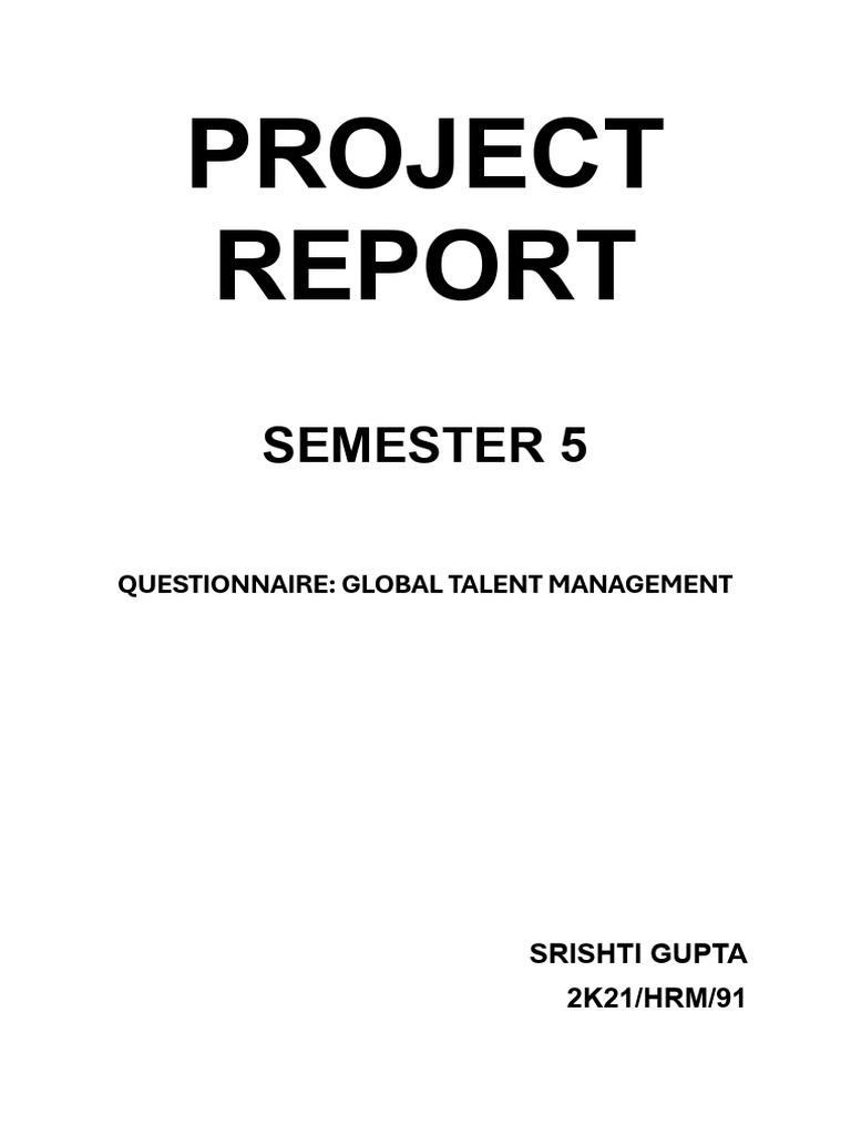 PROJECT REPORT QUESTIONNAIRE SEM 5 | PDF PROJECT REPORT QUESTIONNAIRE SEM 5 | PDF