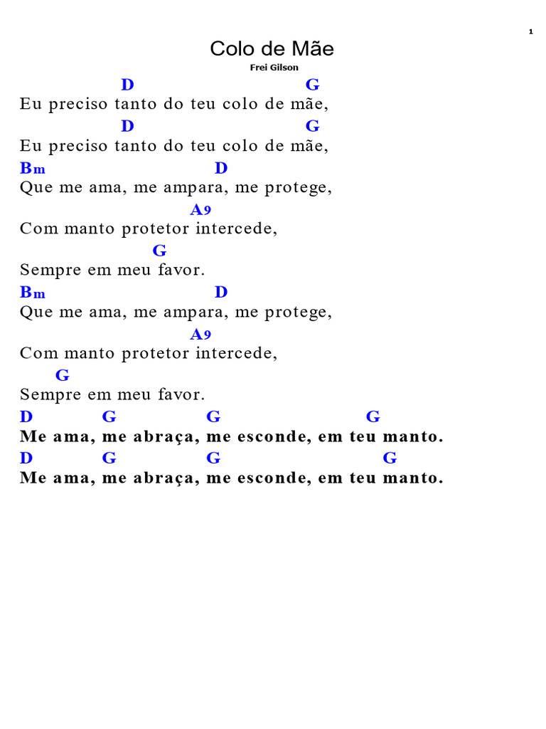 Colo de Mãe - Frei Gilson | PDF