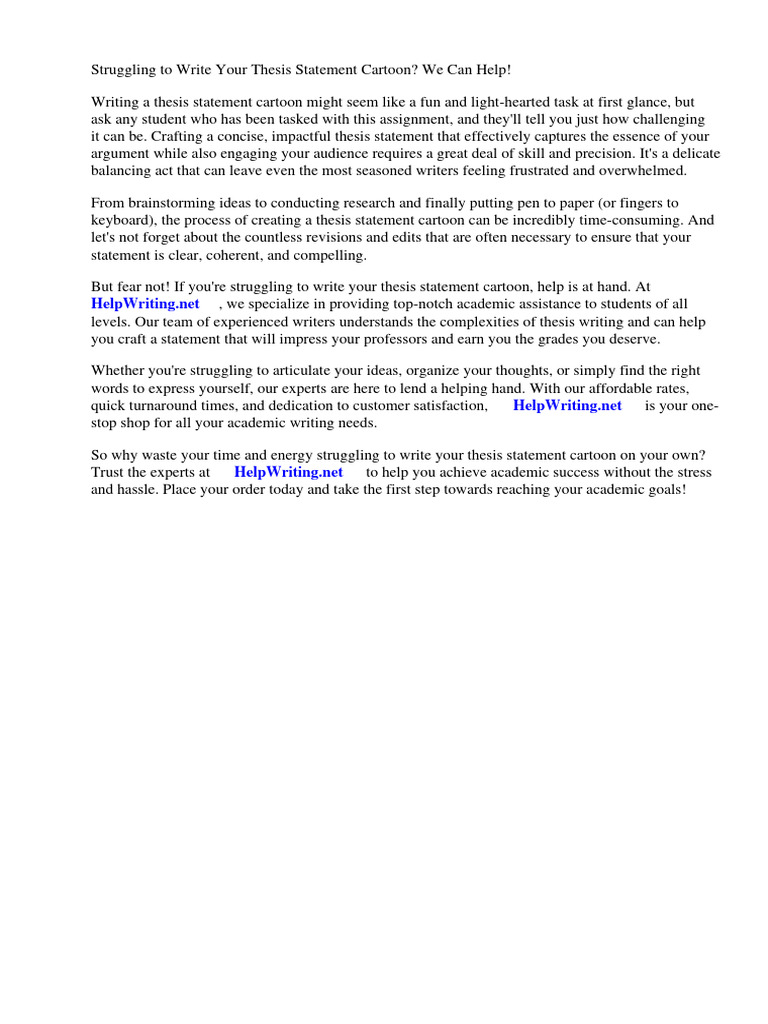 Thesis Statement Cartoon | PDF | Thesis | Animation