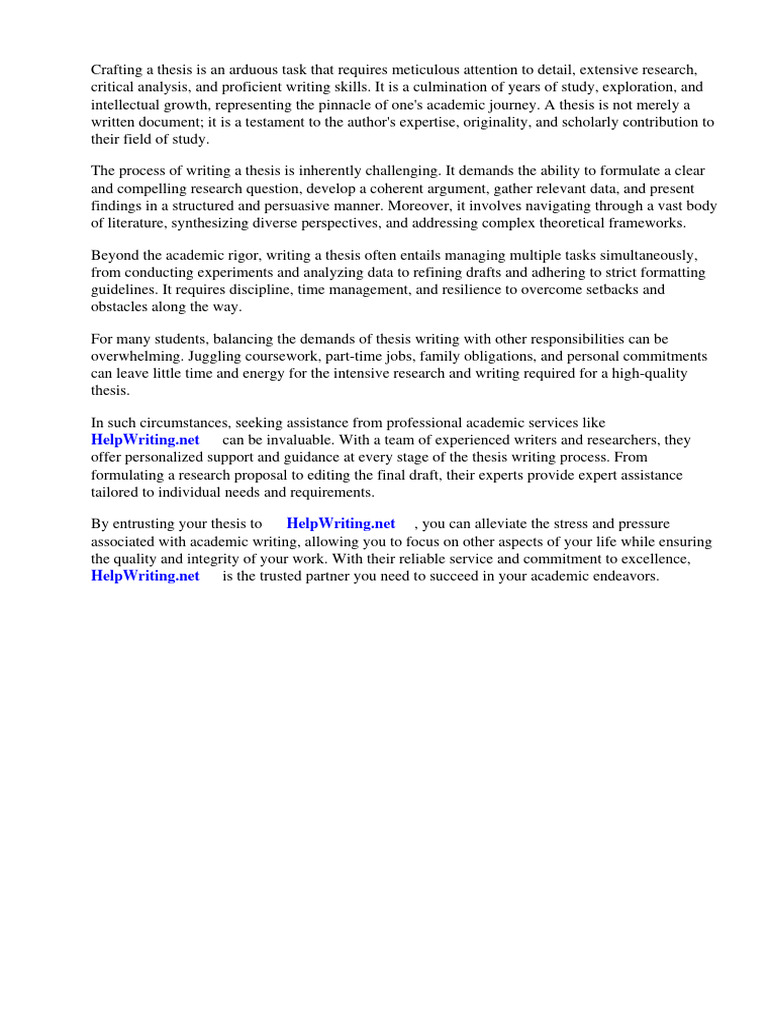 Thesis Definition Essay Example | PDF | Essays | Thesis