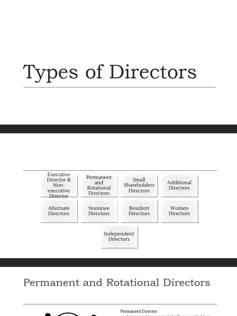 Types of Directors | Download Free PDF | Economies | Corporations