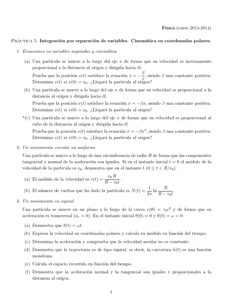 P5 | PDF | Aceleración | Velocidad