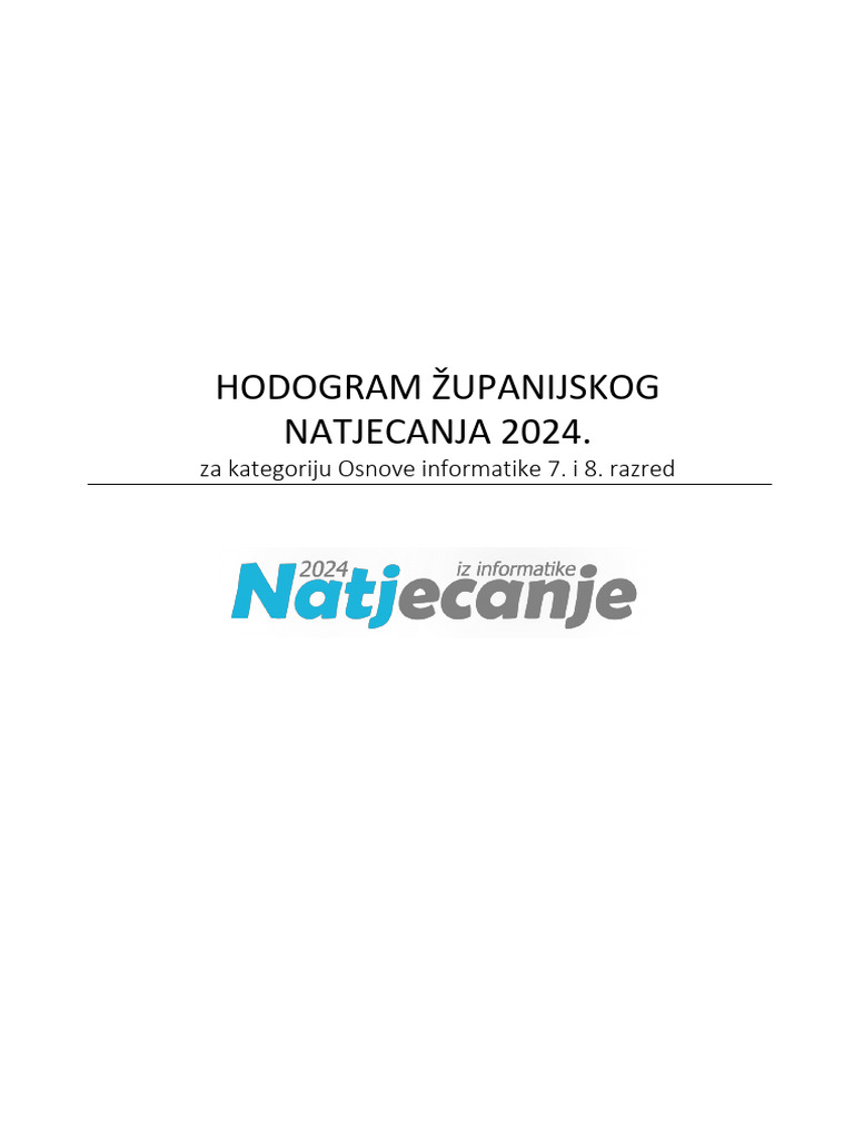 Hodogram Zupanijsko 2024 Osnovneskole | PDF
