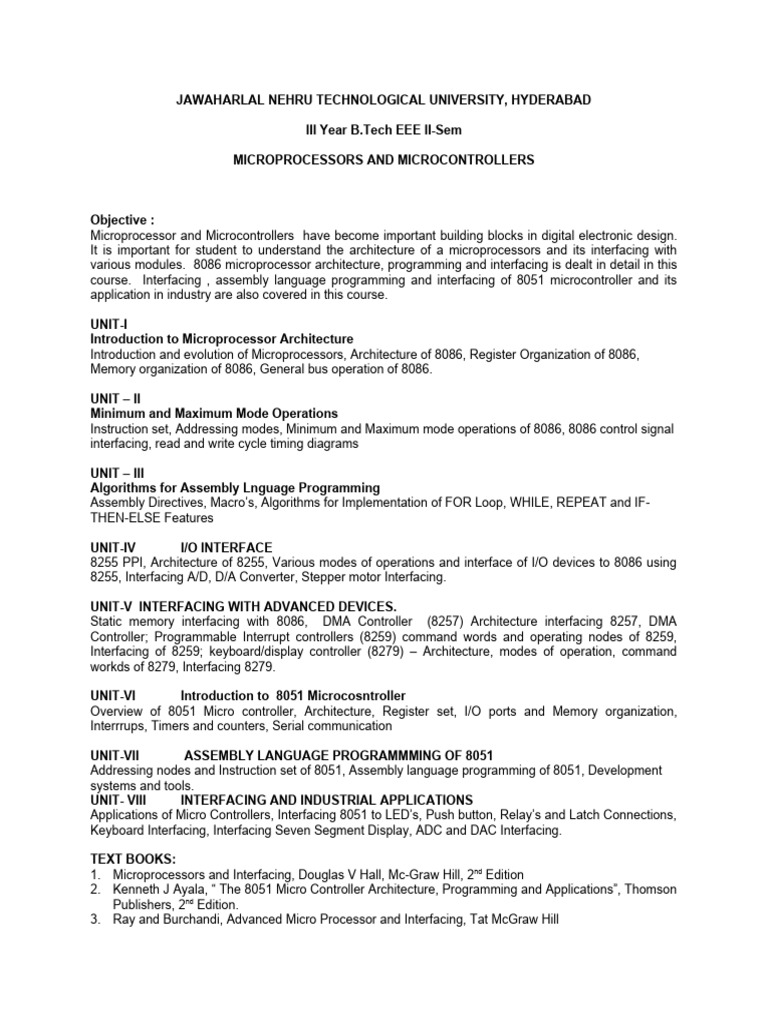MP&MC | PDF | Microcontroller | Microprocessor