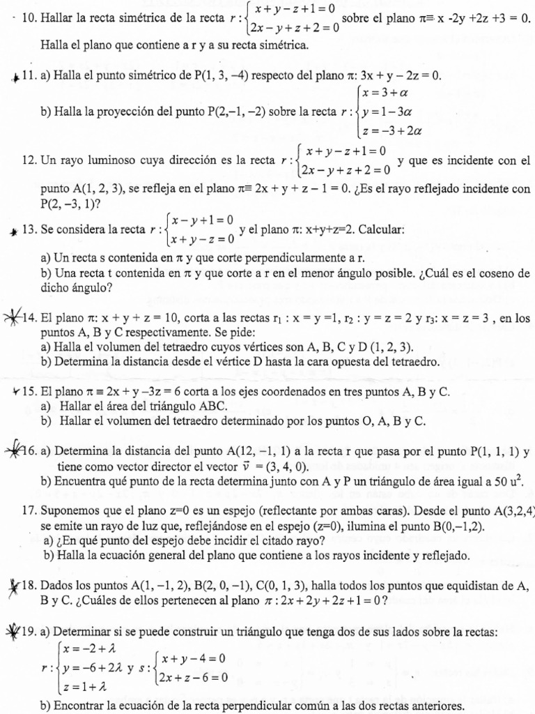 Ejercicios de Problemas Métricos 2 | PDF