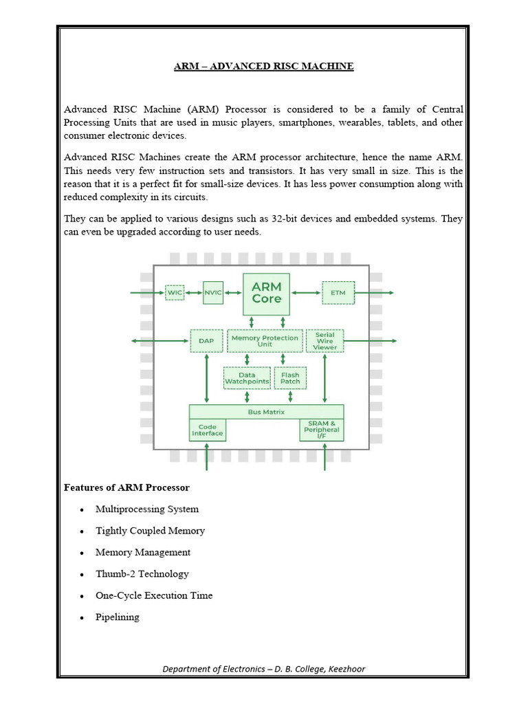 ARM Comparisons | Download Free PDF | Central Processing Unit | Microcontroller