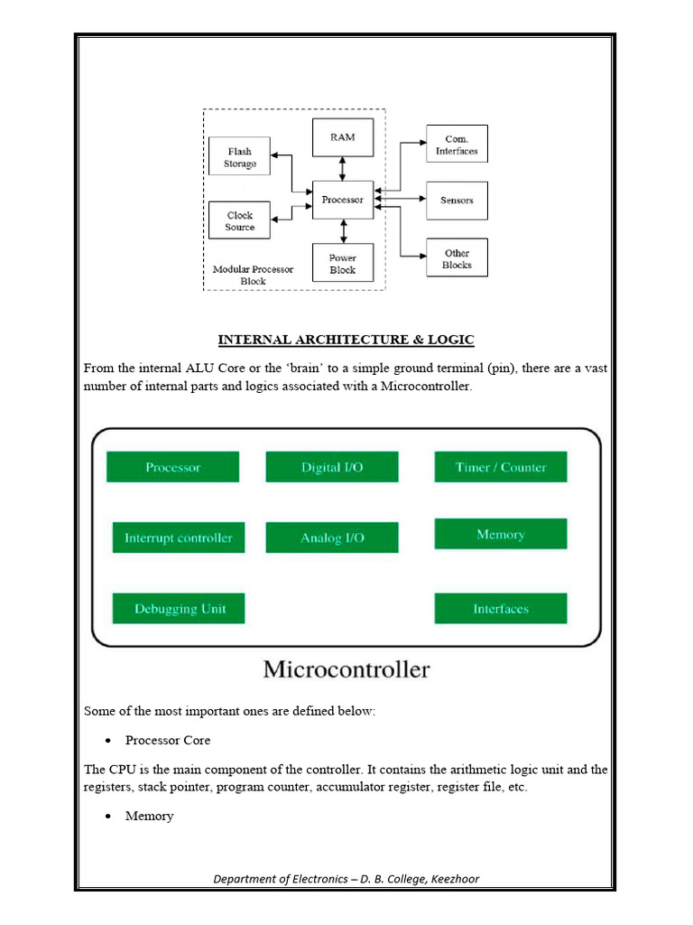 Types of Microcontrollers | PDF | Microcontroller | Input/Output Types of Microcontrollers | PDF | Microcontroller | Input/Output