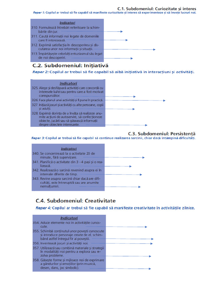 Repere Dezvoltare - Domeniu Capacitate de Invatare 6-7 Ani | PDF