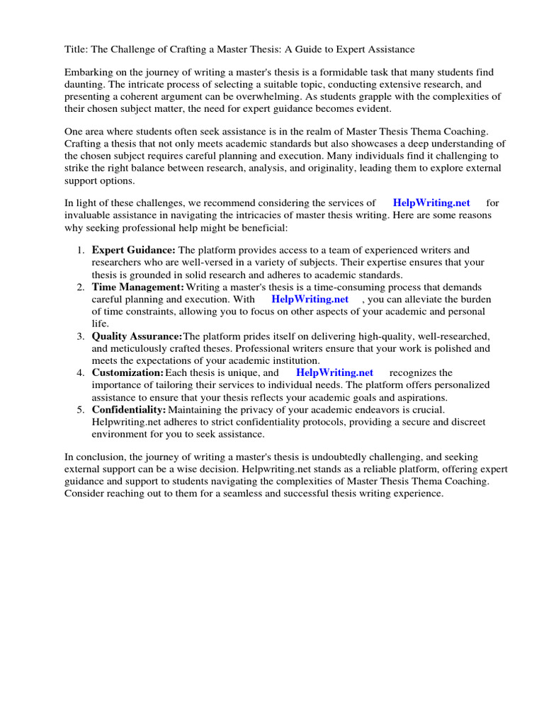 Master Thesis Thema Coaching | PDF | Thesis | Http Cookie