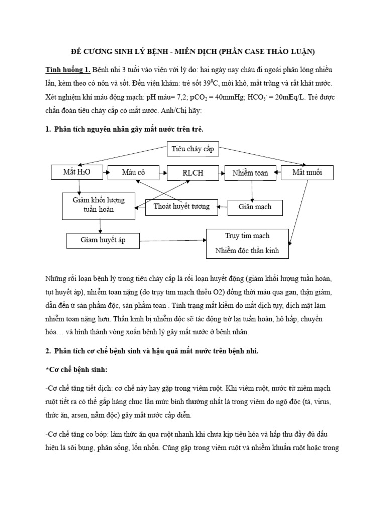 Đề cương sinh lý bệnh miễn dịch (phần case lâm sàng) | PDF