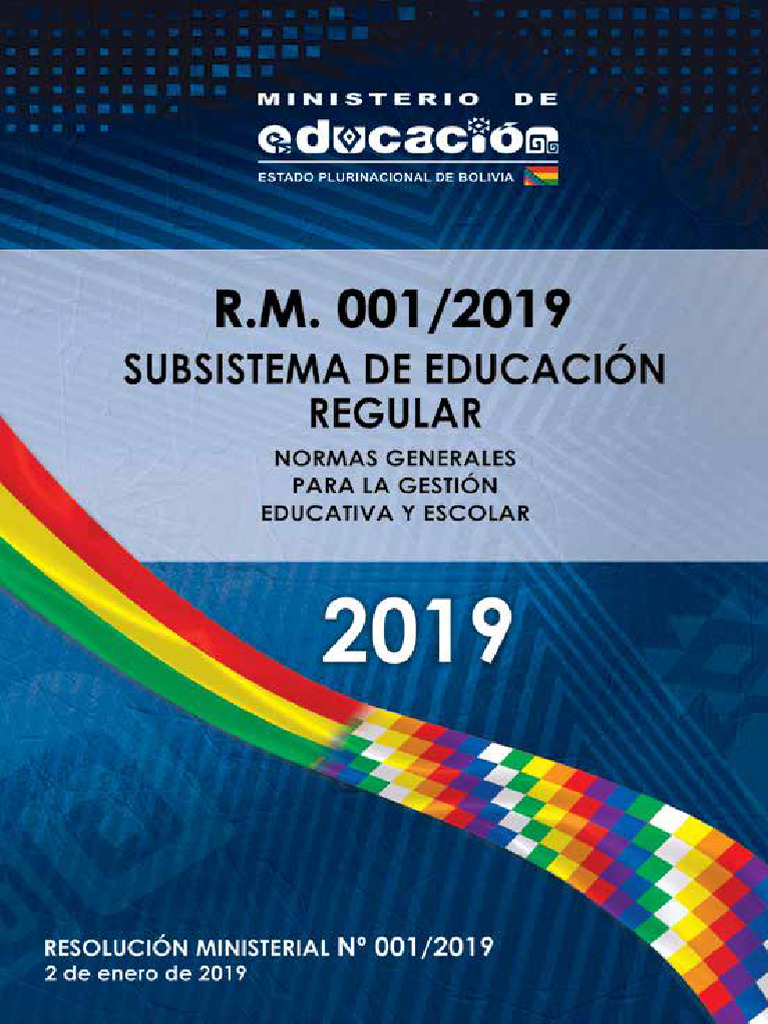 RM 001 - Regular 2019 | PDF | Educación de la primera infancia | Plan ...