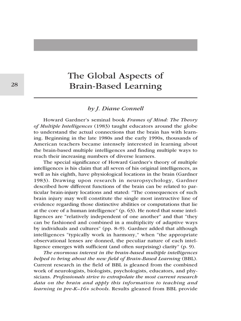 Brain Based Learning | PDF | Learning | Teachers