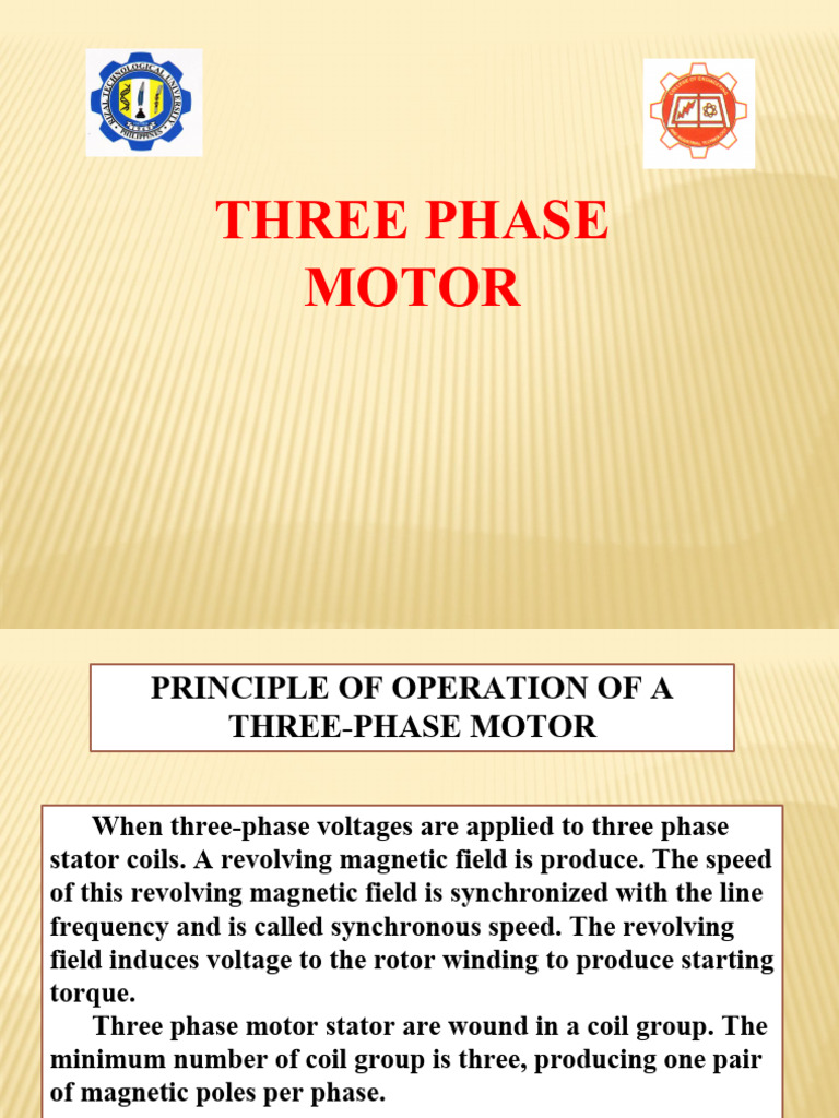 Three-Phase Motor Operation Guide | PDF