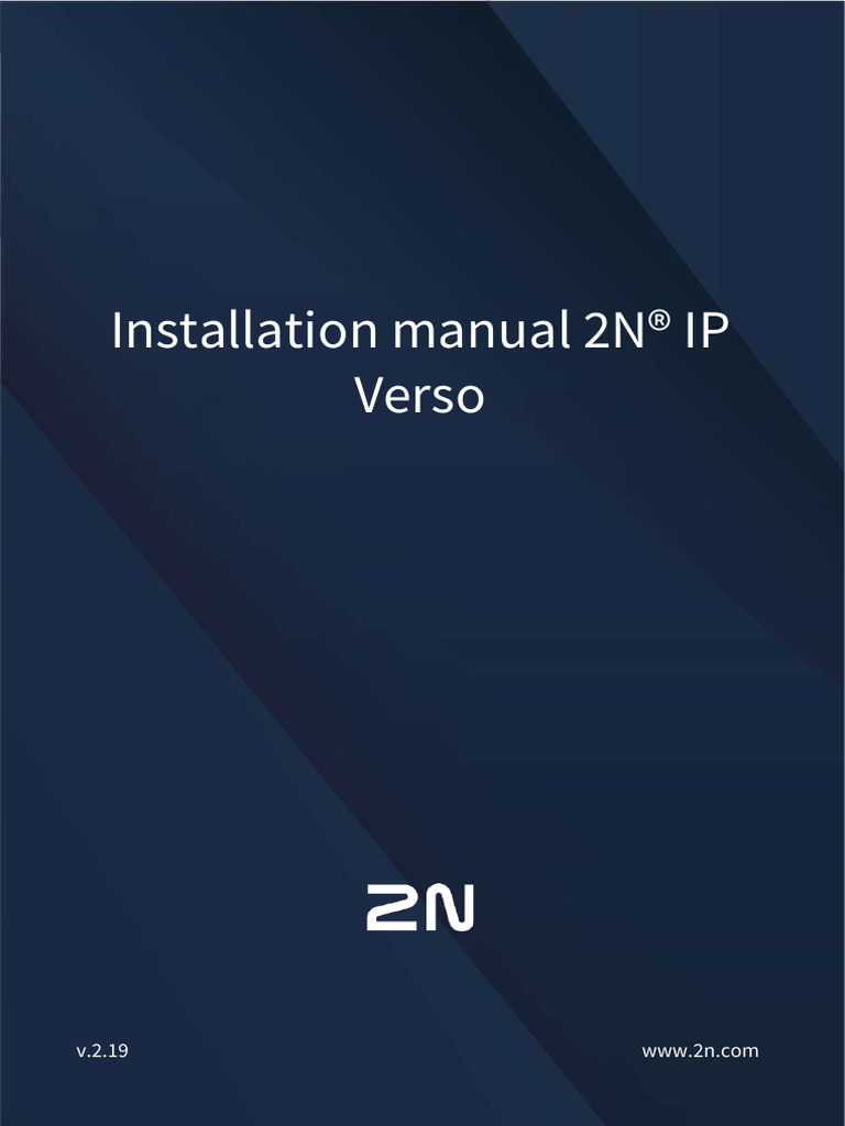 2N IP Verso Installation Manual en 2.19 | PDF | Access Control | Radio ...