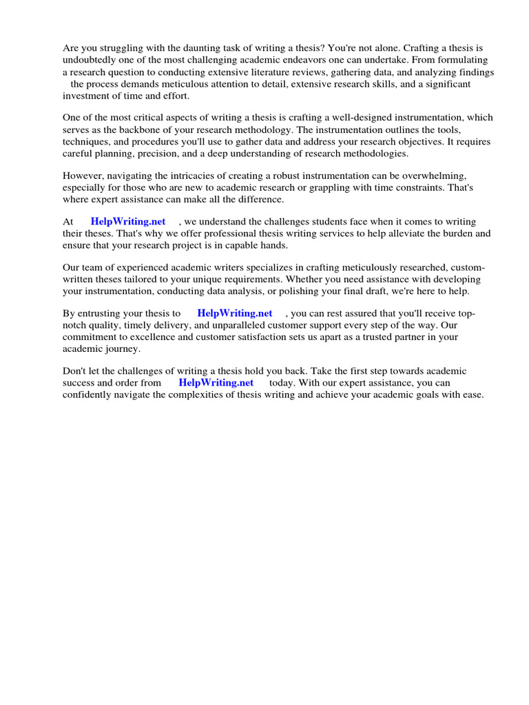 Thesis Instrumentation Sample | PDF | Survey Methodology | Data Analysis