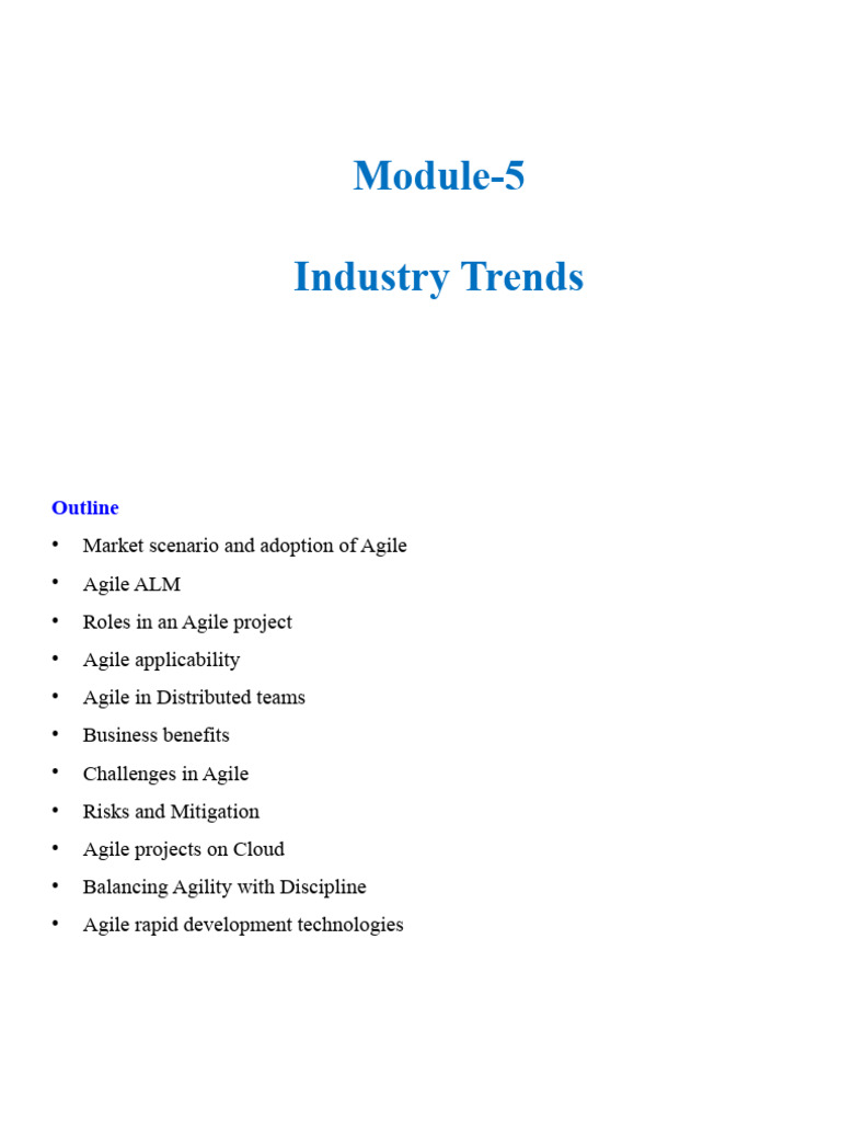 Module 5 Industry Trends | PDF | Agile Software Development | Scrum ...