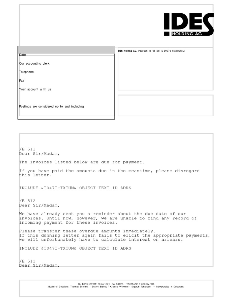 Sample Dunning | PDF | Private Law | Economies