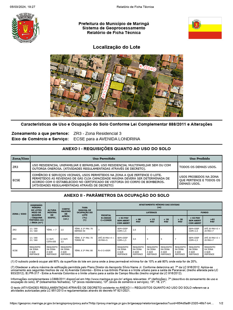Relatório de Ficha Técnica | PDF