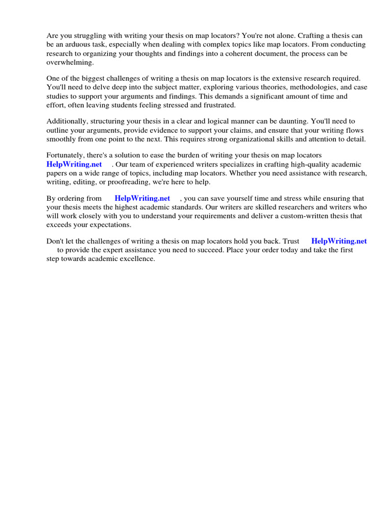 Map Locator Thesis | PDF