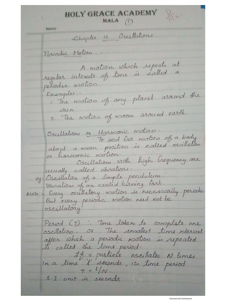 Chapter 14 Oscillations | PDF