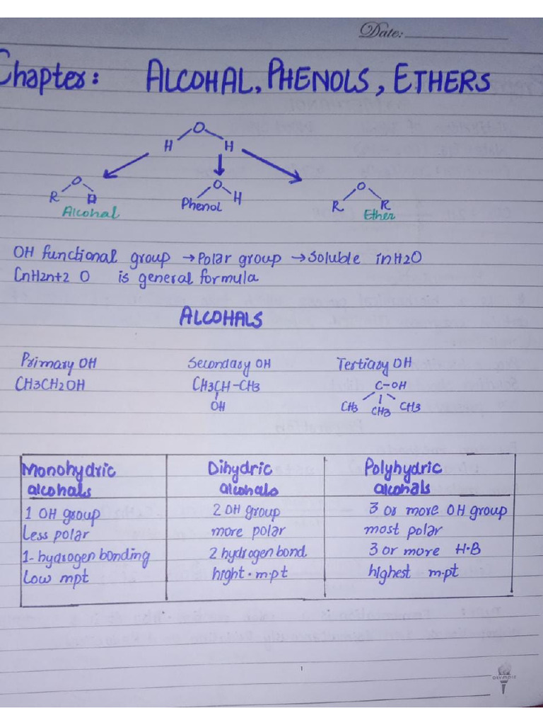 Alcohols and Phenols | PDF