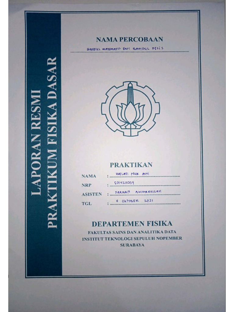 Laporan Praktikum Fisika Dasar Bandul Matematis Dan Bandul Fisis | PDF