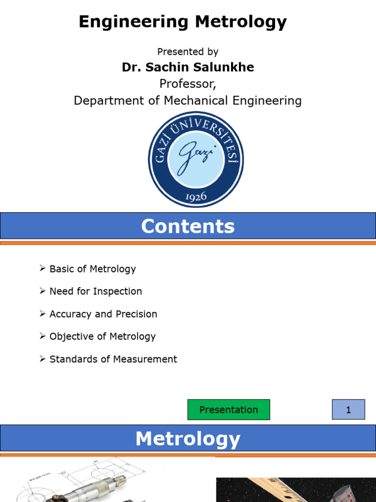 Engineering Metrology ME461 | PDF | Metrology | Accuracy And Precision