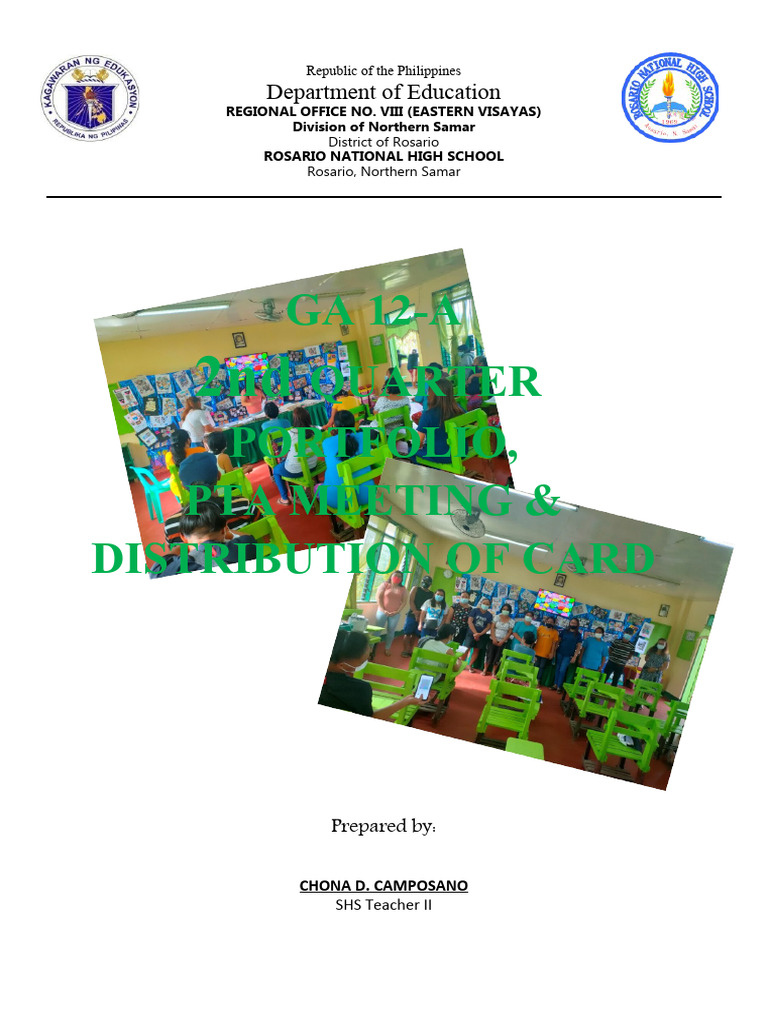 2nd Quarter Portfolio Day & PTA Meeting | PDF | Learning | Cognition