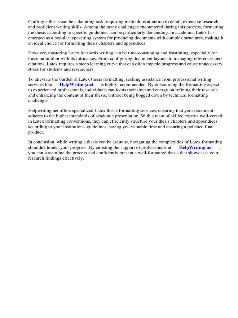 Latex Thesis Chapter Appendix | PDF | Te X | Thesis Latex Thesis Chapter Appendix | PDF | Te X | Thesis
