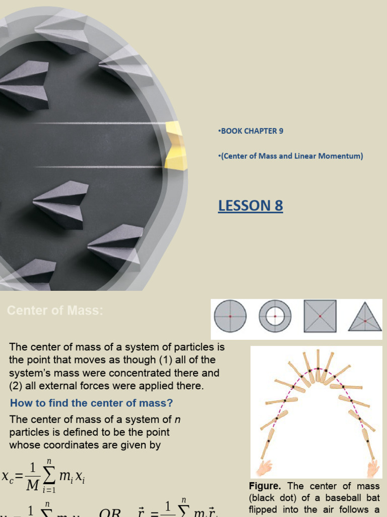 Physics: Center of Mass & Momentum | PDF | Momentum | Force