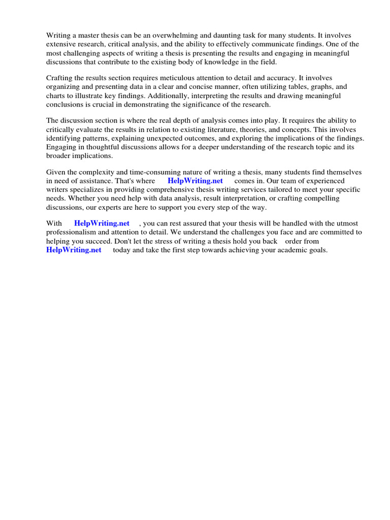 Master Thesis Results and Discussion | PDF | Thesis | Physical Sciences